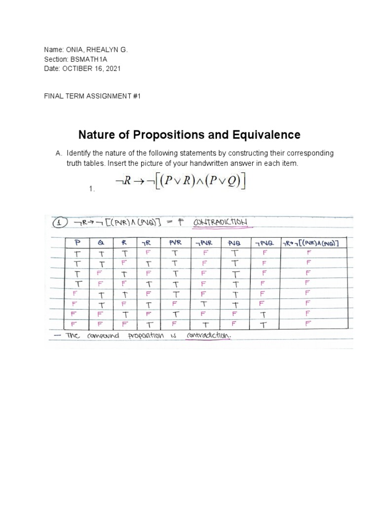 Nature of Propositions and Equivalence | PDF | Philosophy | Teaching Methods & Materials