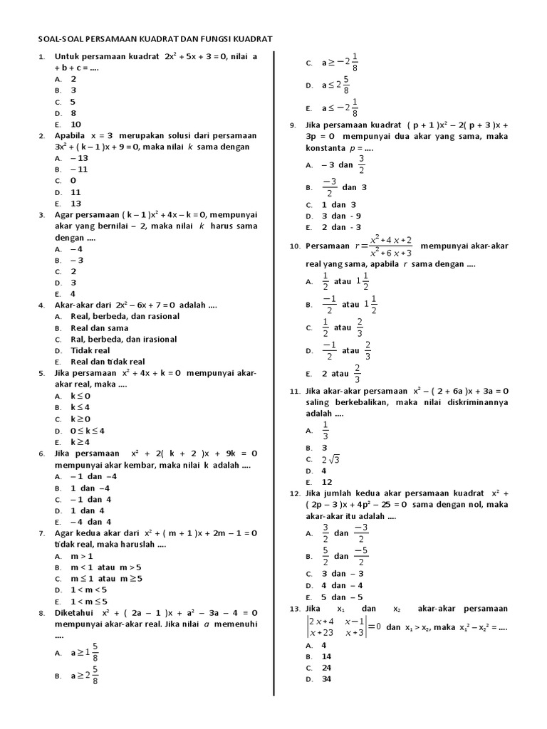 SOAL-SOAL PK Dan FK | PDF