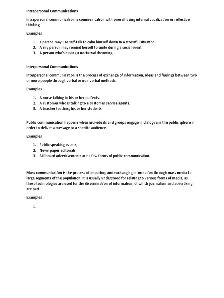 Intrapersonal Communications | PDF