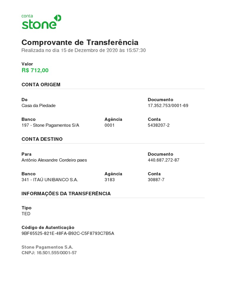 Comprovante de Transferência | PDF