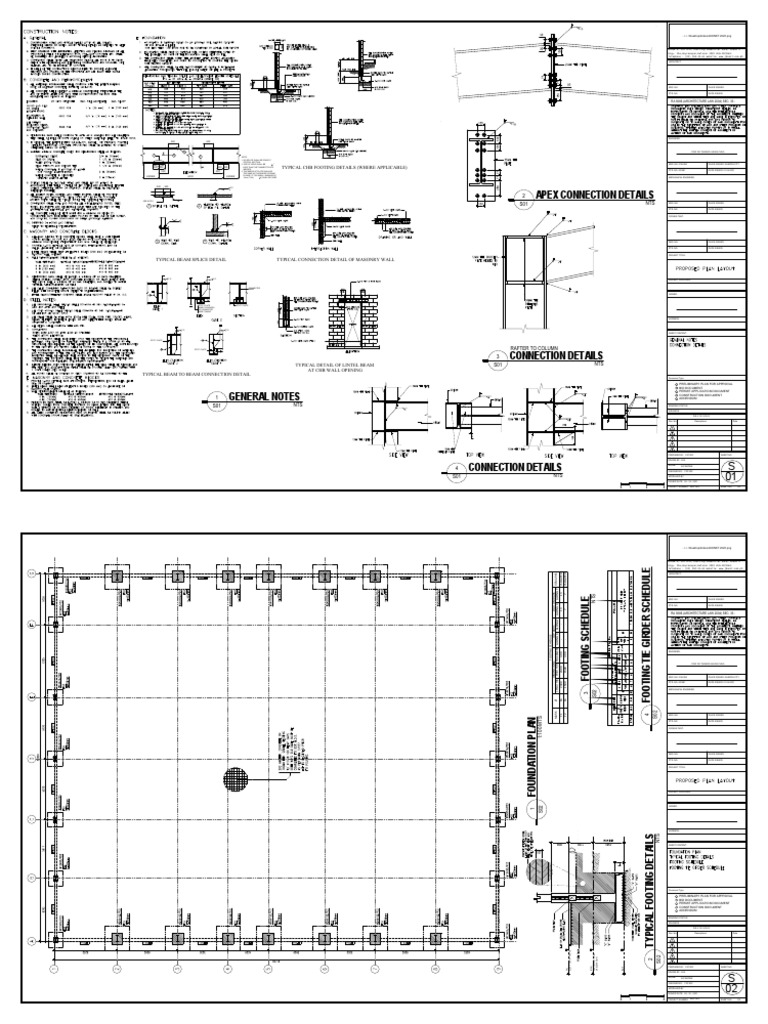 Apex Connection Details: 2 NTS S01 | PDF | Building Engineering | Civil ...