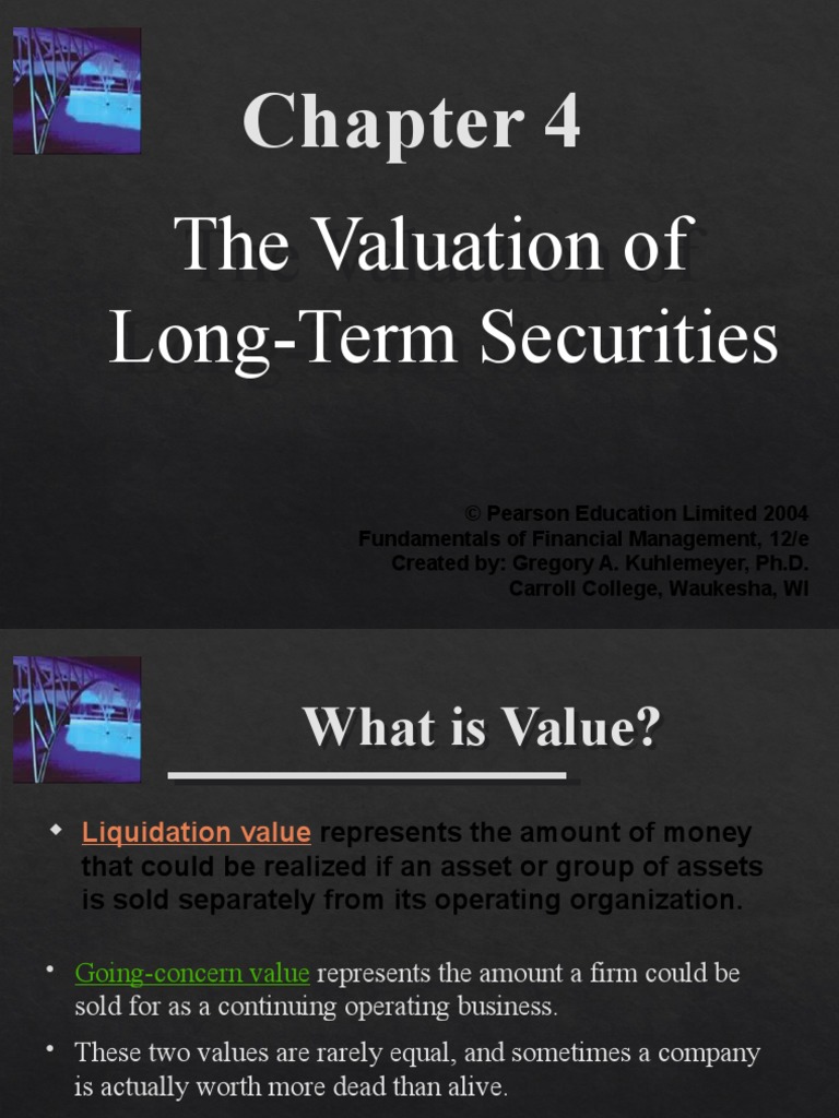 The Valuation of Long-Term Securities | PDF | Bonds (Finance) | Present ...
