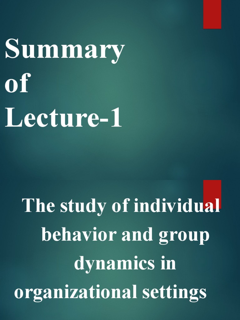 Organizational Behavior | PDF | Goal | Organizational Behavior