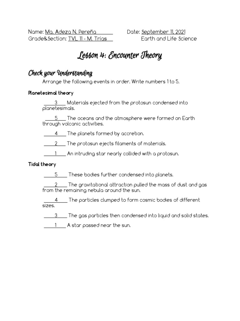 Encounter Theory and Planet Formation | PDF | Earth | Solar System