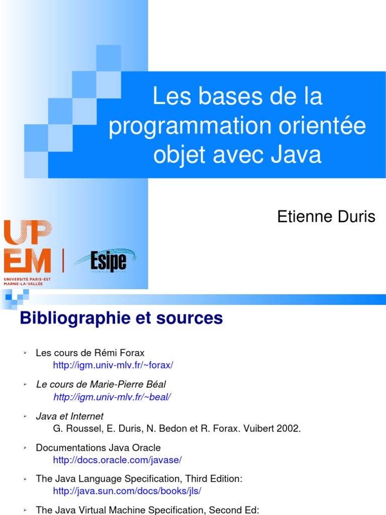 Java Les Bases | PDF | Java (Langage de programmation) | Machine virtuelle