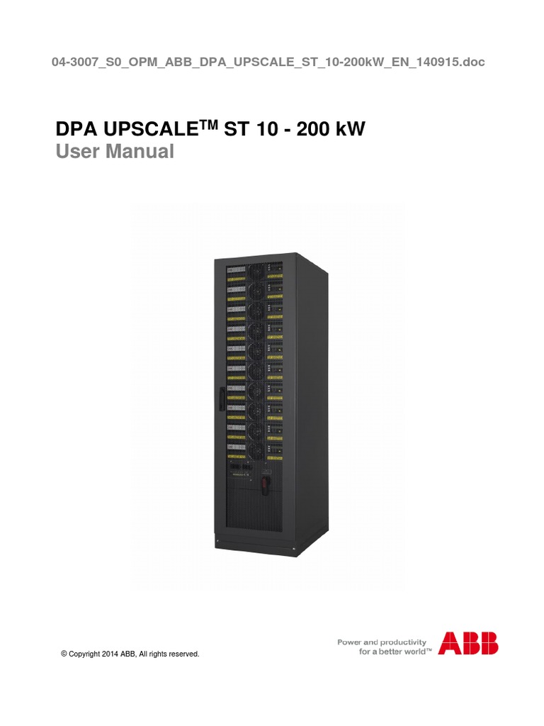 Dpa Upscale ST 10 - 200 KW: User Manual | PDF | International ...
