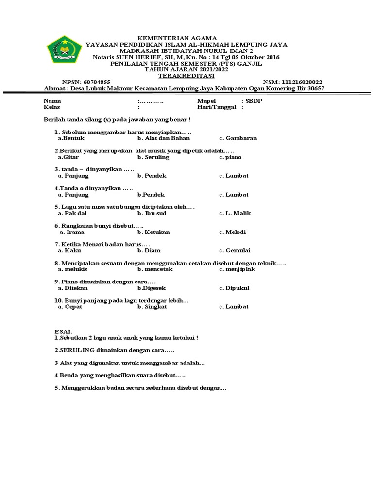Ulangan SBDP | PDF