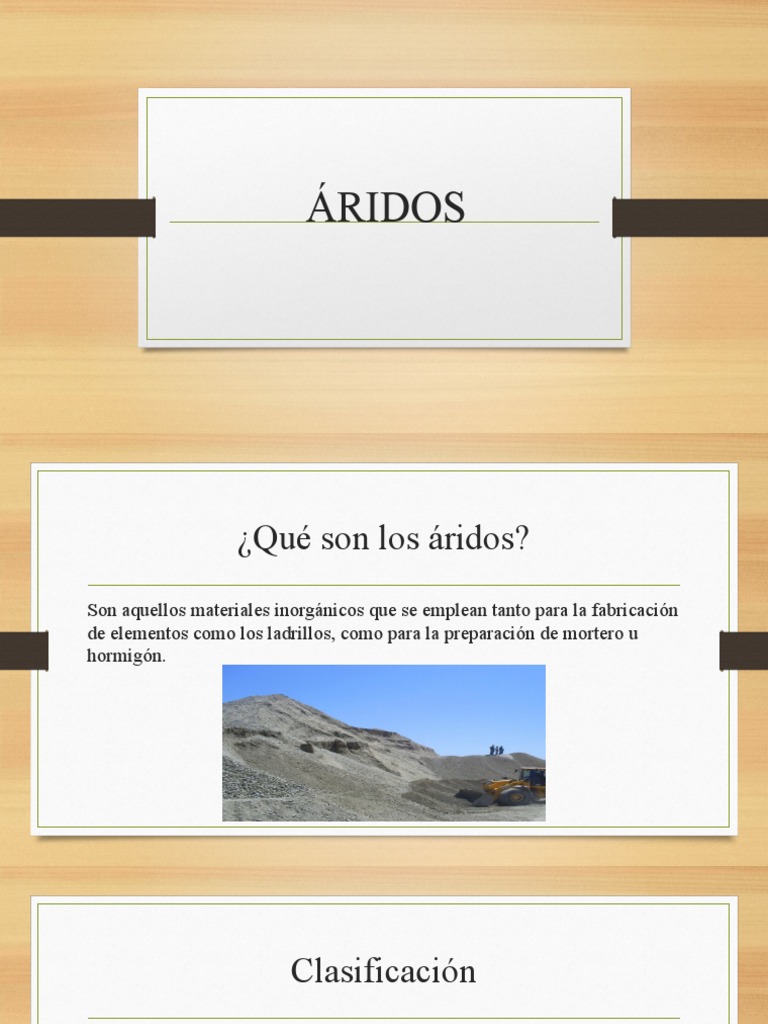 Clasificación y Uso de Áridos en Construcción | PDF