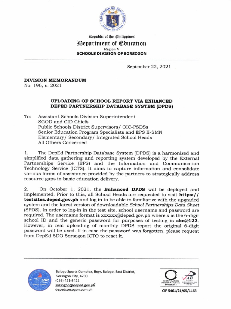 Memo 196 Numbered2021 | PDF | Broadcasting | Educational Technology