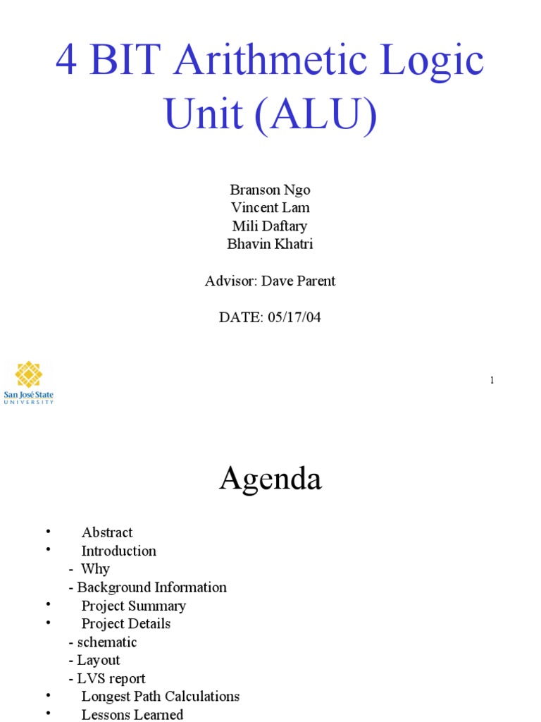 4 Bit ALU | PDF | Electronics | Digital Electronics