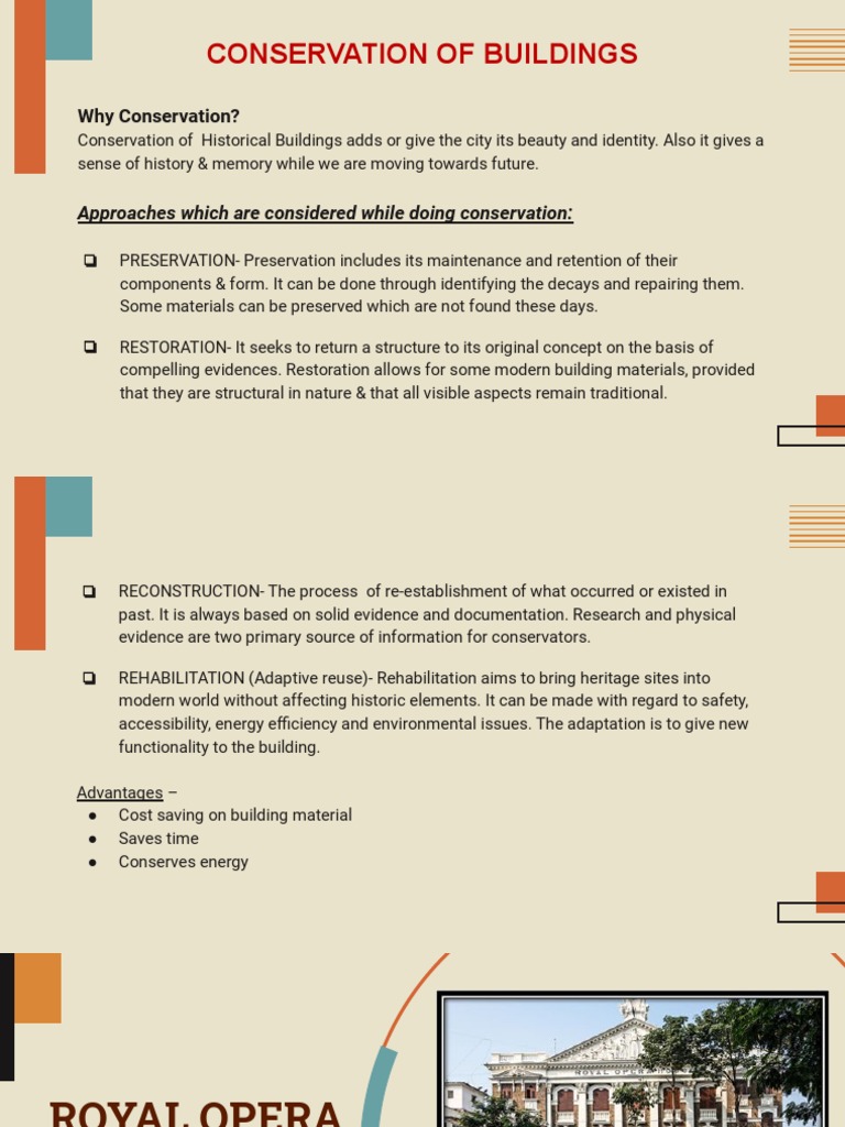 Conservation of Buildings - Approaches | PDF