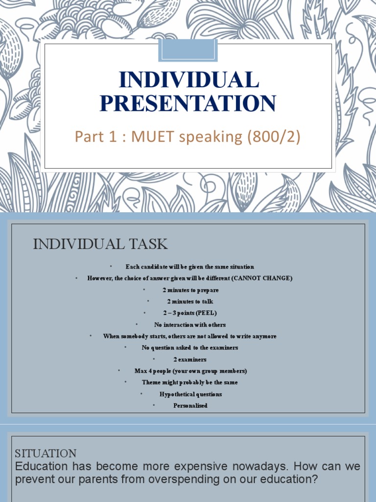Get To Know MUET Speaking | PDF | Cognition | Communication