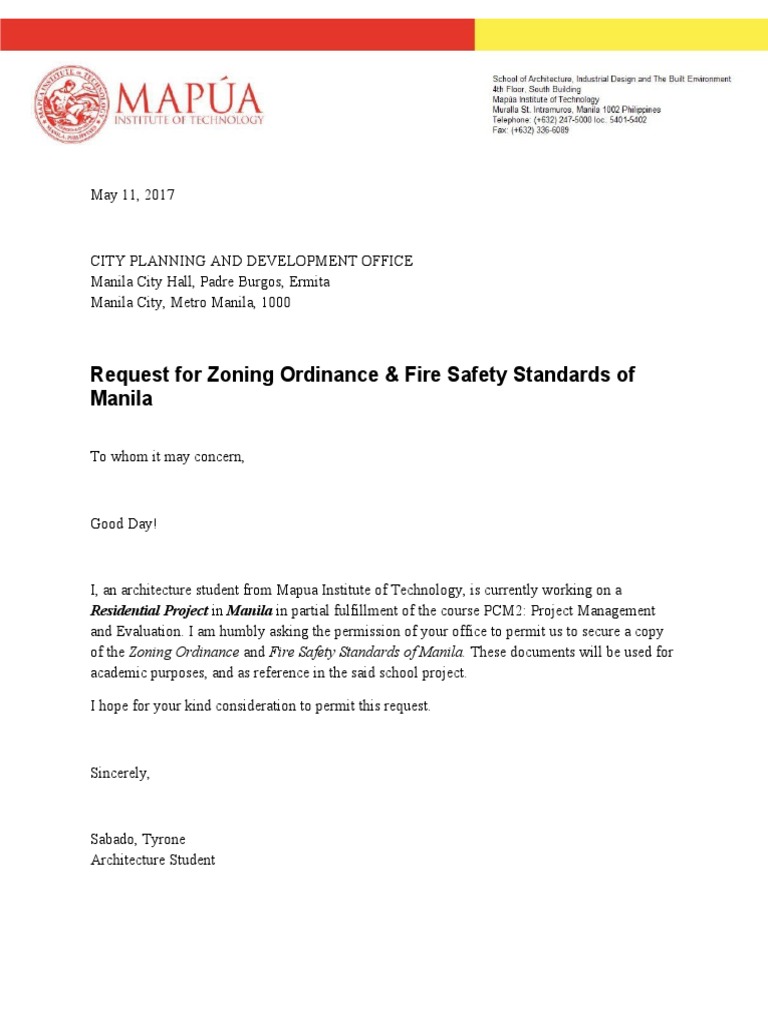 Letter Manila City Hall | PDF