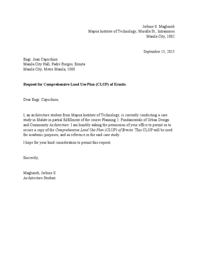 Request Letter (Building Official) | PDF
