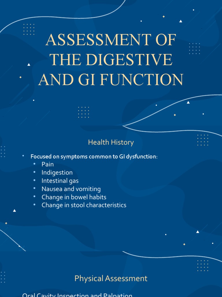 Assessment of Digestive and GI Function | PDF | Colonoscopy | Diseases ...