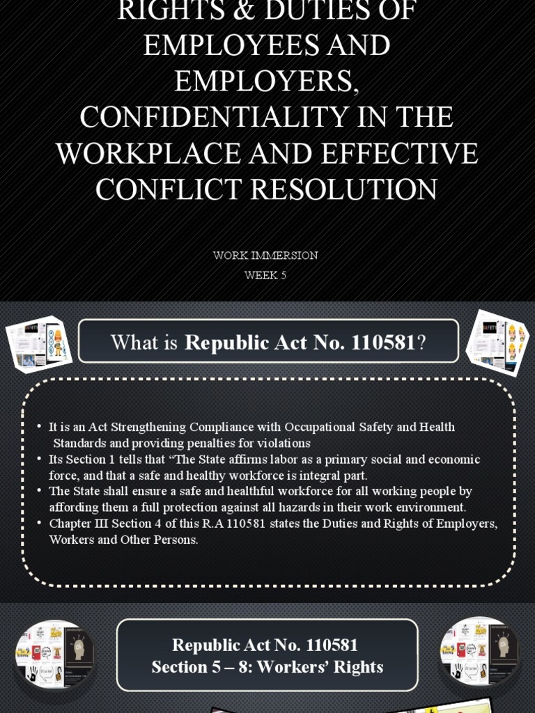 Rights Duties of Employees and Employers Report | PDF | Personal ...