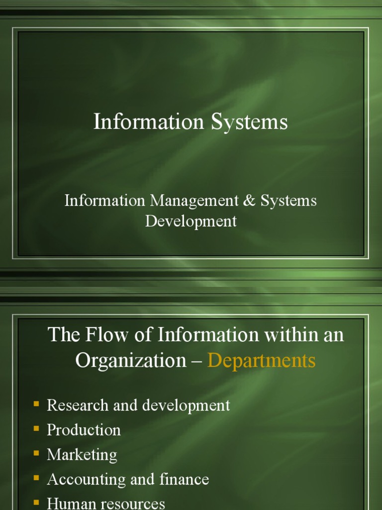 Information Management & Systems Development | PDF | Information System | Decision Support System