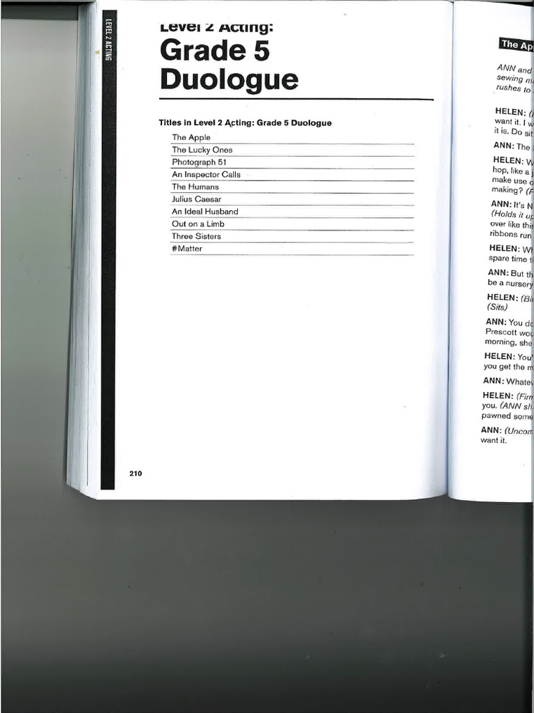 Duologue Grade 5 | PDF