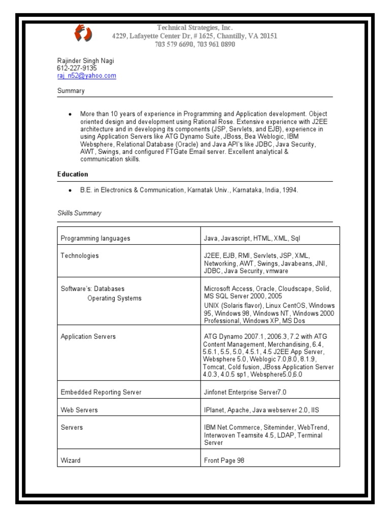 Rajinder - ATG Architect | PDF | Application Server | Java (Programming ...