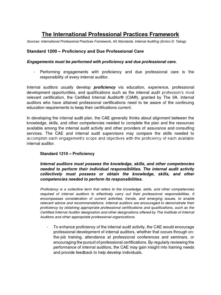 14 The International Professional Practices Framework | PDF | Internal ...