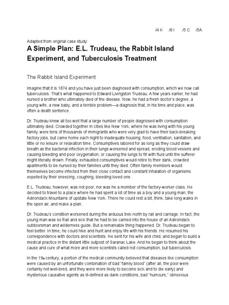 Rabbit Island Experiment | PDF | Tuberculosis | Infection