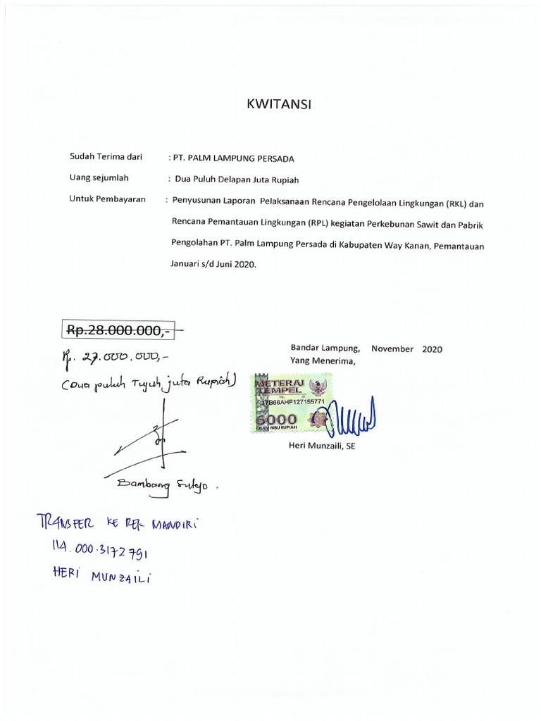 Invoice Laporan RKL - RPL | PDF