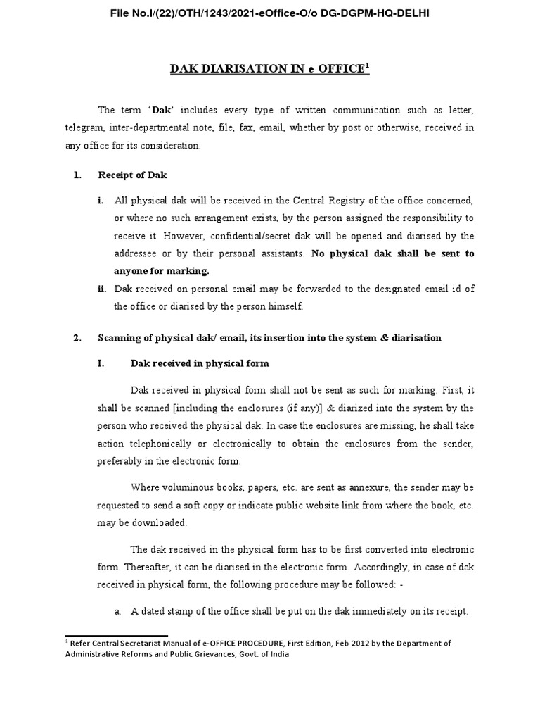 Dak Diarisation | Download Free PDF | Cyberspace | Software