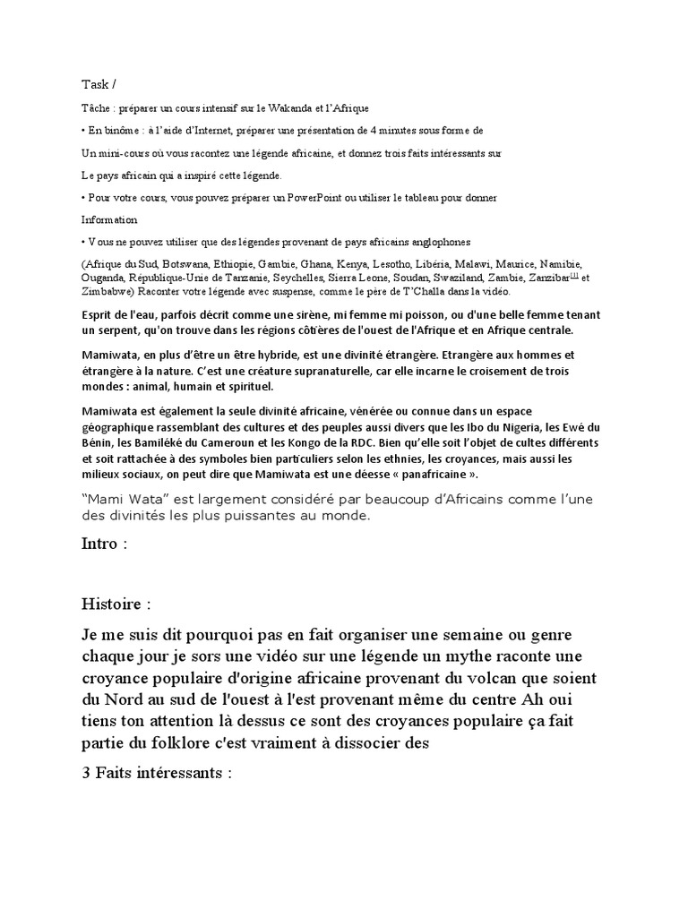 Texte Expo Mami Wata | PDF | Afrique