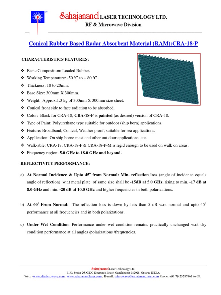 RADAR Absorbent Material | PDF | Radar | Microwave