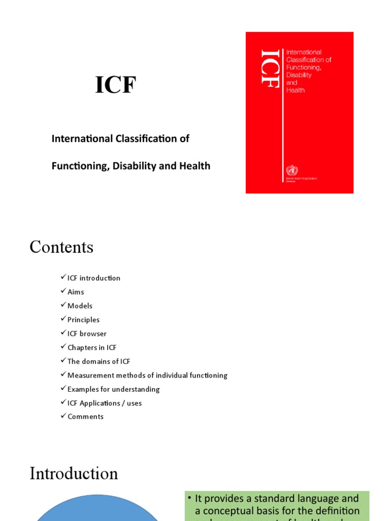 International Classification of Functioning, Disability and Health ...