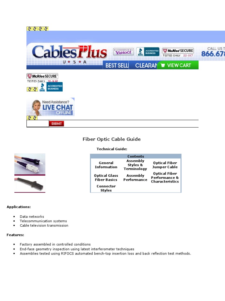 Fiber Optic Cable Guide: Home - About Us - Guides - Community ...