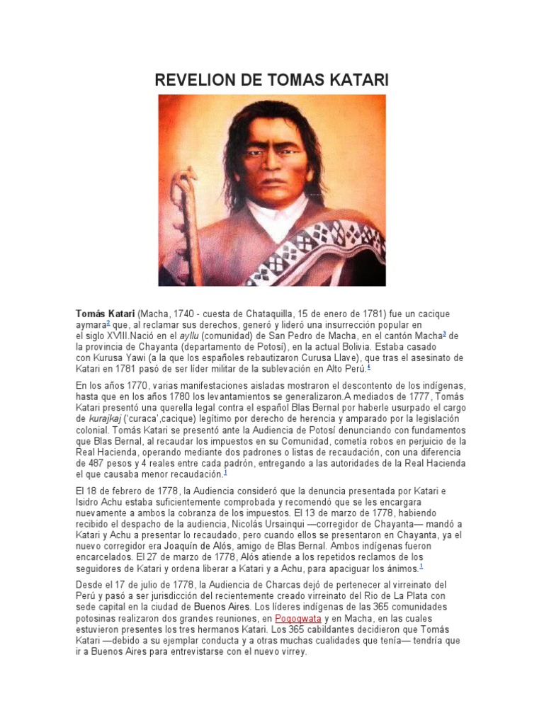 Revelion de Tomas Katari | PDF | América del Sur | Bolivia