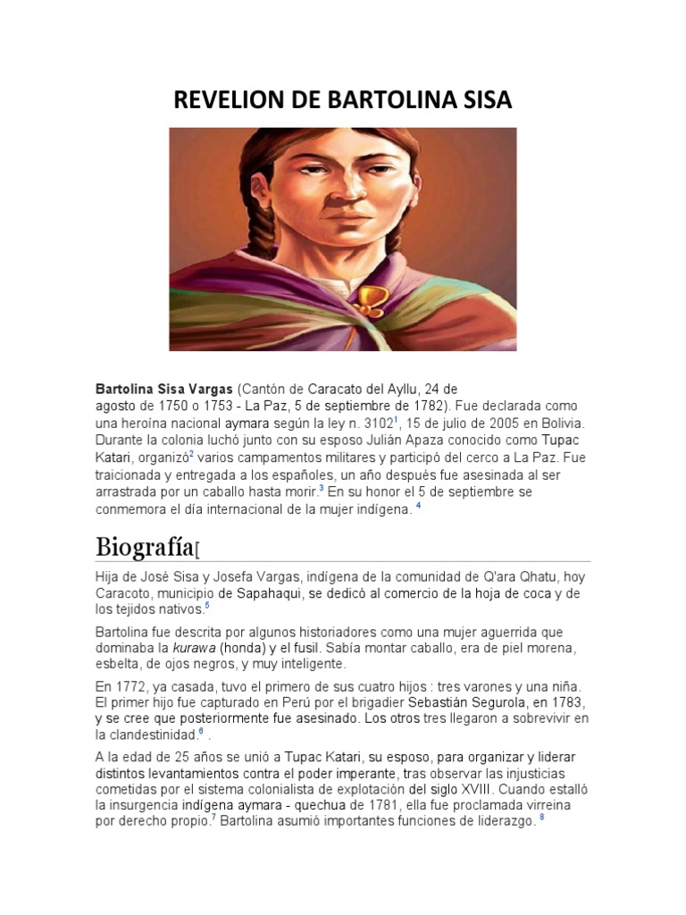 Revelion de Bartolina Sisa | PDF | América del Sur