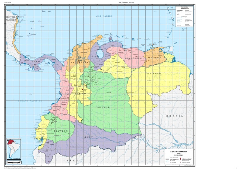 Gran Colombia in 1826 | PDF | Geografía Física | Geomorfología