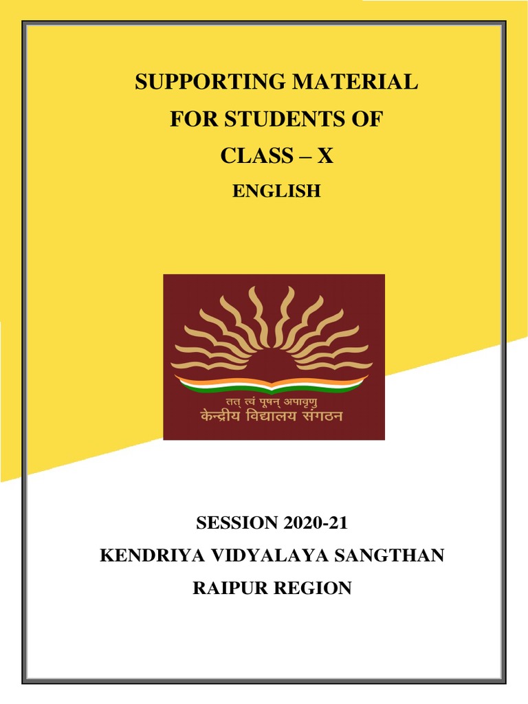 Class-X English Study Material 2020-21 | PDF | Vegetables | Ayurveda