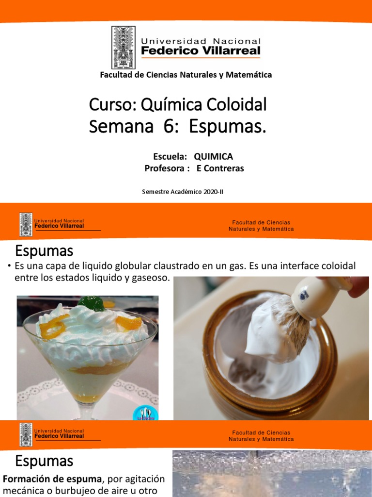 Espumas: Propiedades y Aplicaciones | PDF | Espuma | Coloide
