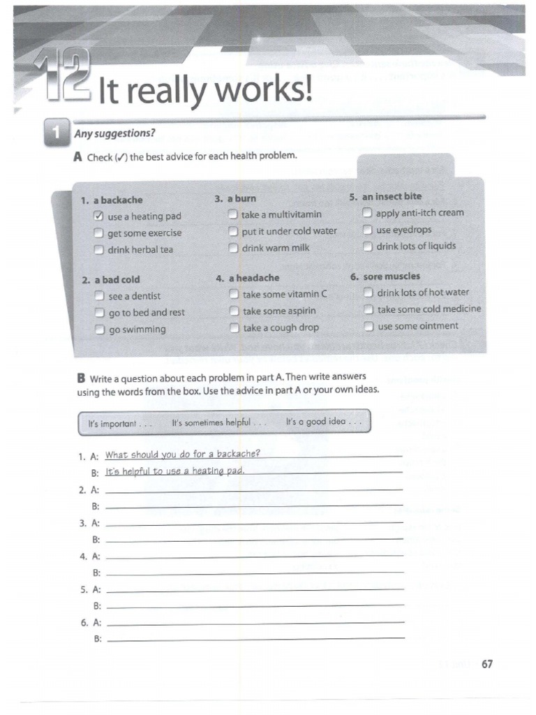 Workbook Unit 12 | PDF