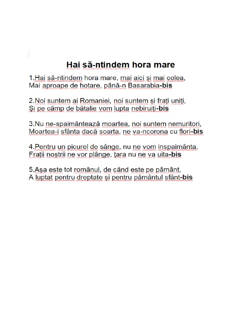 Hai Să-Ntindem Hora Mare | PDF
