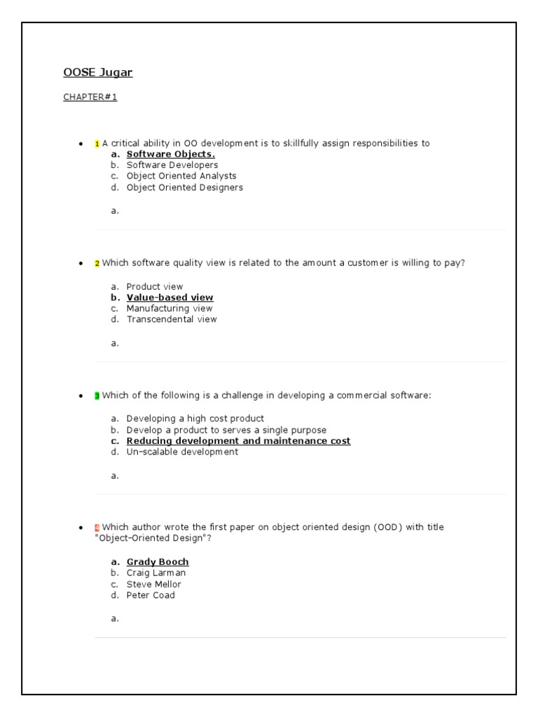 Oose Jugar | PDF | Class (Computer Programming) | Inheritance (Object Oriented Programming)