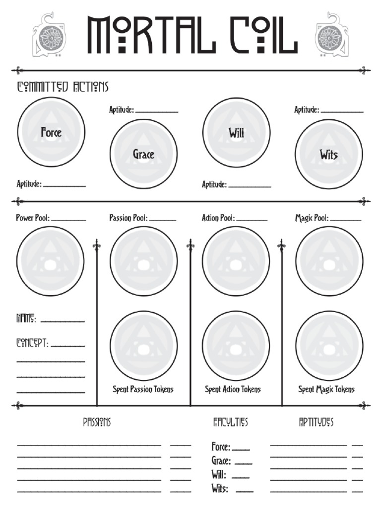 MC Character Sheet | PDF