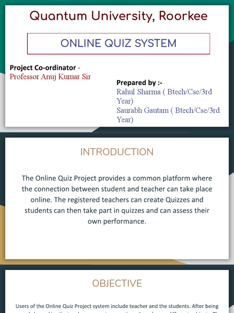 Online Quiz Management System | PDF | Computing | Computer Science