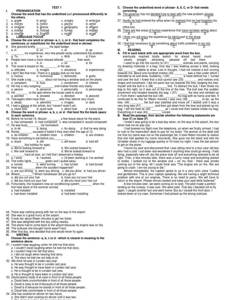 Unit 2 - Test 1 | PDF