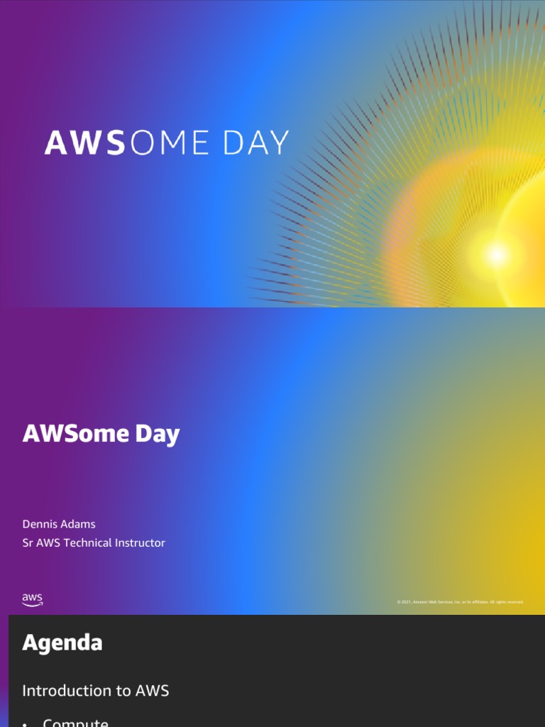 AWSome Day - EN 1 | PDF | Amazon Web Services | Cloud Computing