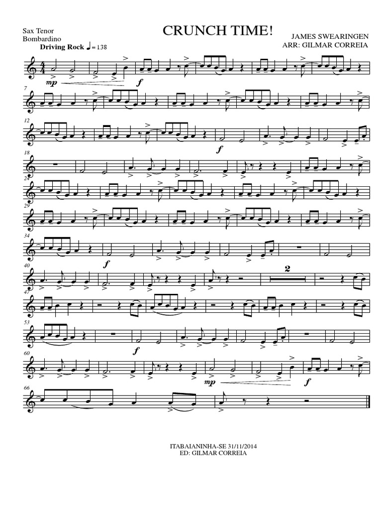 Crunch Time! - Sax Tenor | PDF