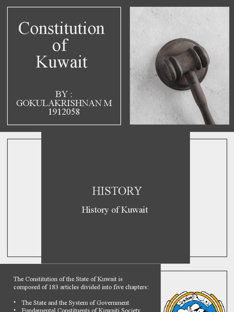 Constitution of Kuwait: BY: Gokulakrishnan M 1912058 | PDF | Sources Of ...