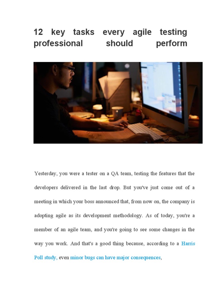 Best Practices in Agile Testing | PDF | Software Testing | Agile ...
