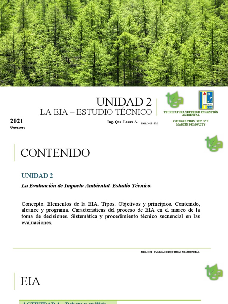 Unidad 2 Clase 3 | PDF | Evaluación de impacto ambiental | Evaluación Unidad 2 Clase 3 | PDF | Evaluación de impacto ambiental | Evaluación