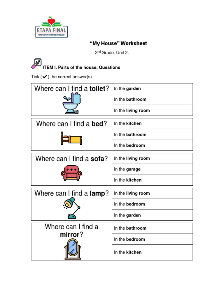 2B - ENGLISH - UNIT 2 - My House | PDF