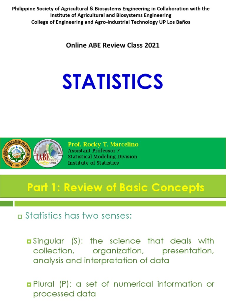 28-2021 PSABE Board Exam Review Lecture Final | PDF | Level Of ...