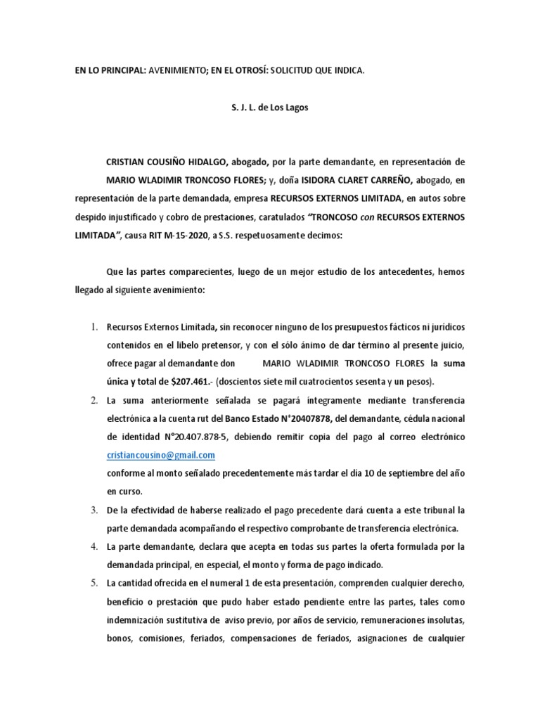 Modelo de Avenimiento | PDF